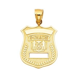 TGDJ | Accessories | 4k Yellow Gold Police Pendant | Poshmark